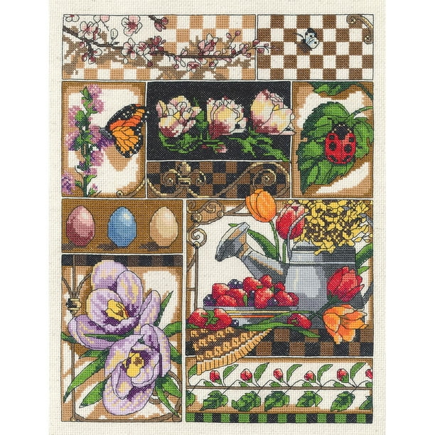 Janlynn Counted Cross Stitch Kit 11"X14"-Spring Montage (14 Count ...