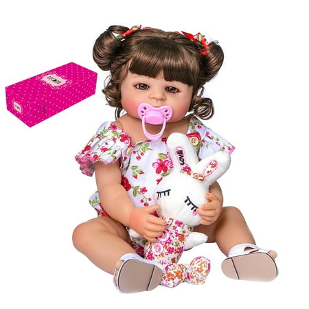 Decdeal 22 inch Baby Doll Silicone Full Body Lifelike Cute Bath Dolls ...