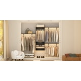 Aheaplus 8FT Hanging Closet System, 96 Inch Closet Organizer System ...