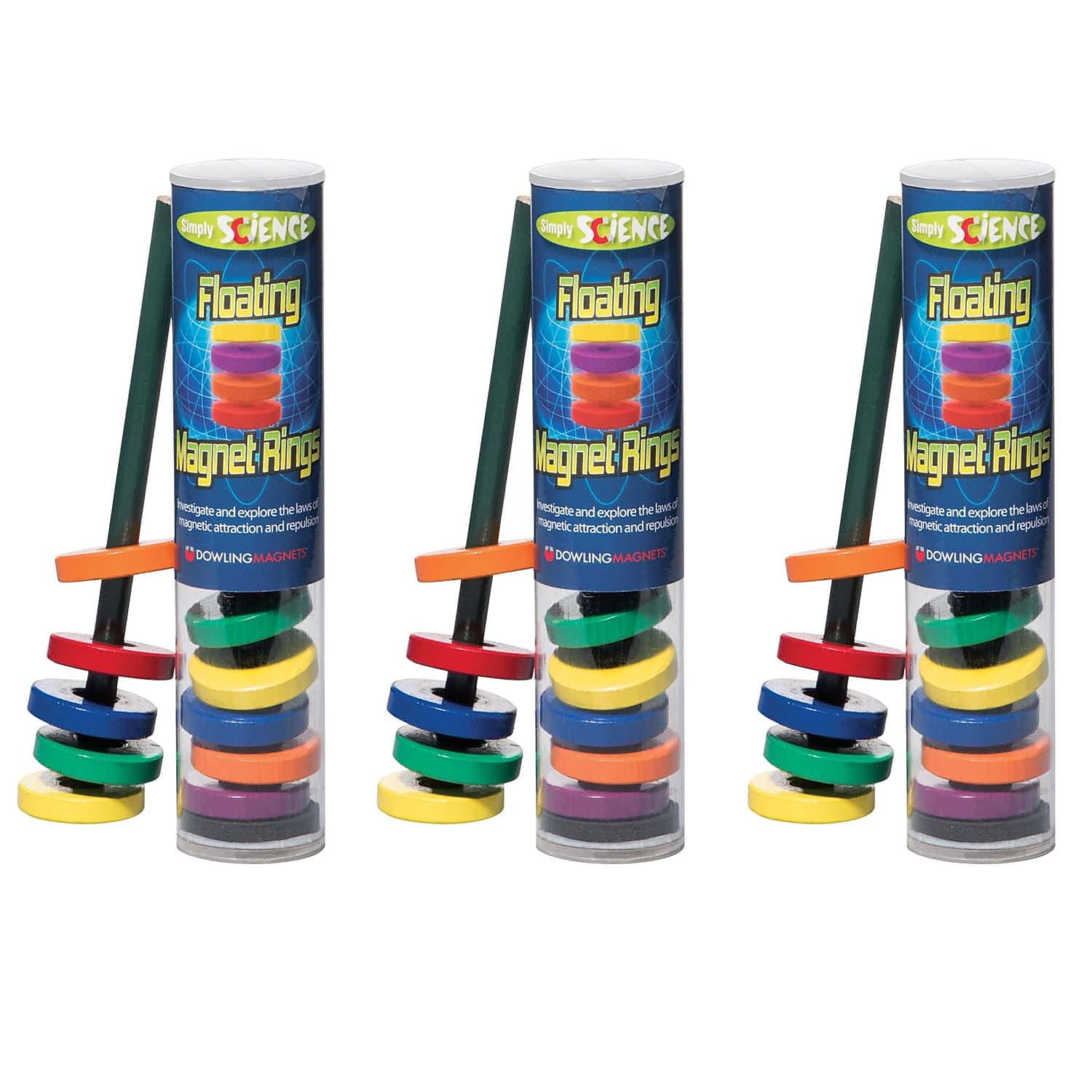 Dowling Magnets Floating Magnet Rings, 6 Per Pack, 3 Packs - Walmart.com