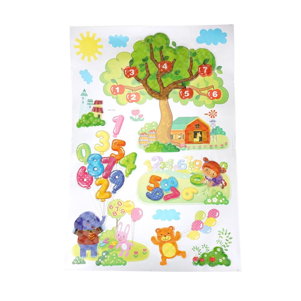3D Numbers Kid's Room Wall Art Stickers, Assorted, 12-Piece - Walmart.com