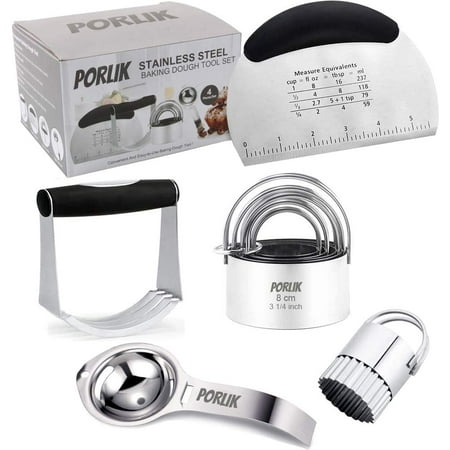 Pastry Cutter Set, Stainless Steel Pastry Scraper, Egg Separator, Dough ...
