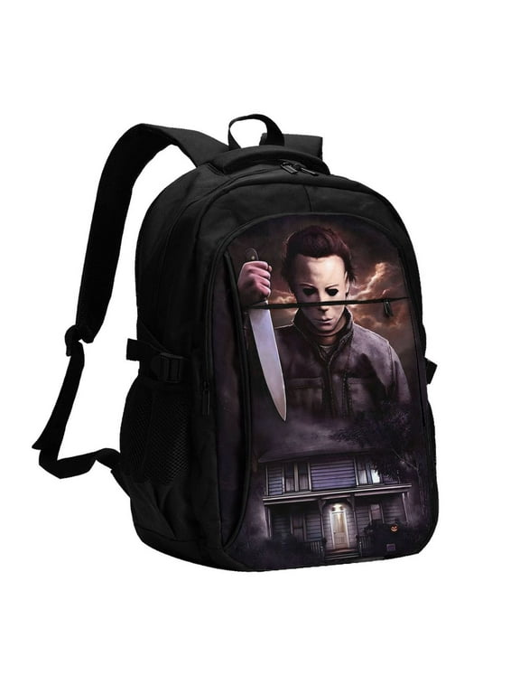 17in Horror Movie Freddy Krueger Backpack With Usb Charging Port Travel ...