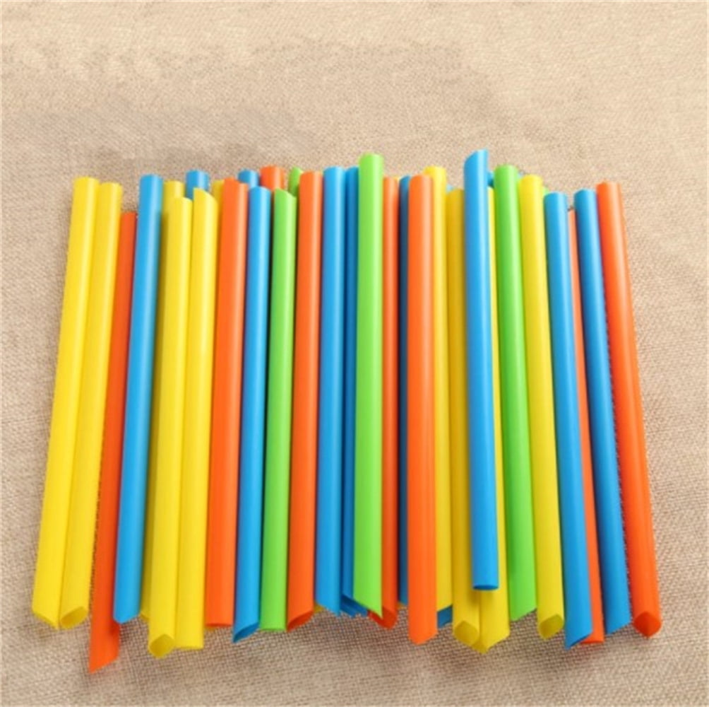 Tutuviw 300 Pcs 9.4 Inch Colorful Drinking Straws, Individual Package ...