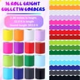 16 Roll 524 ft Bright Bulletin Board Borders Colorful Scalloped Rolled ...