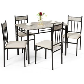 Powell 5 Piece Hamilton Dining Set, Cherry (Table and 4 Swivel Dining ...