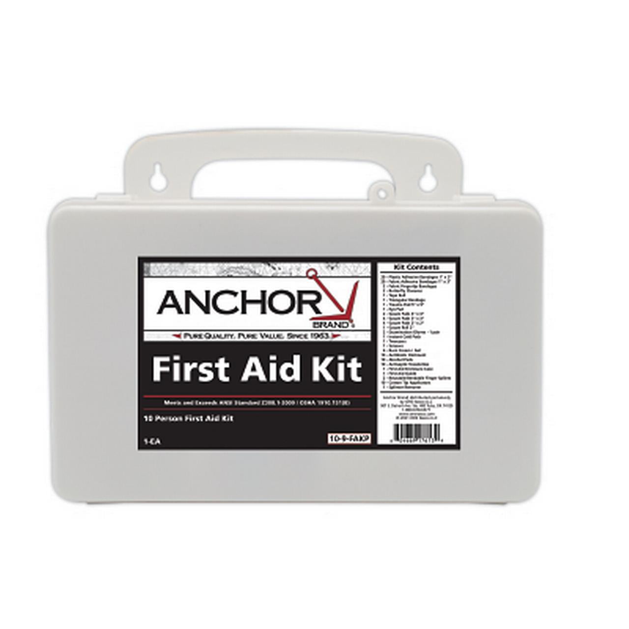 10 Person First Aid Kit, ANSI, Plastic | Bundle of 2 Each - Walmart.com