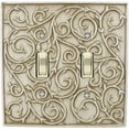 Meriville French Scroll Wall Electric Decorative Plate, 2 Toggle ...