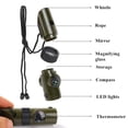 7 in 1 Multi-functional Survival Whistle Outdoor Professional Emergency ...