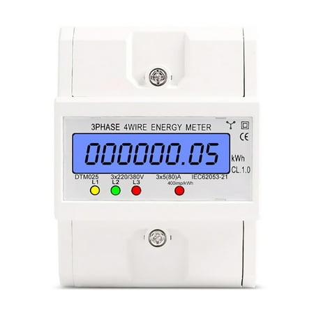 wolftale Electric Meter 3 Phase 4 Wire 50Hz Rail-mounted 5-80A High ...