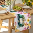 Farmhouse Truck Spring Flower Table Runner 13x72in Non-Slip Cotton ...