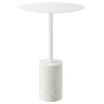 The Bianco Collection Cherie 15" Round Italian Carrara White Marble ...
