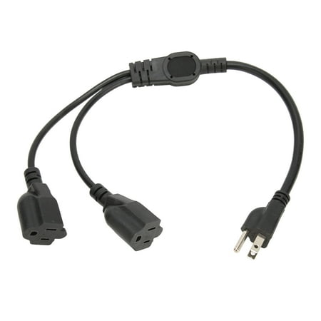 Extension Y Splitter Power Cord, Male To Female Safe Plug And Play 3 ...