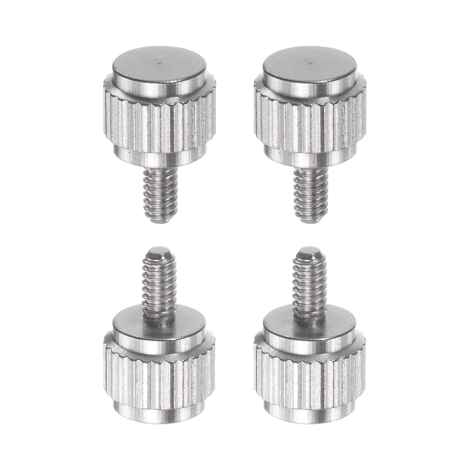 Uxcell 4pcs Round Flat Head Knurled Thumb M2x4mm Hand Clamping Threaded ...