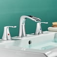 Zovajonia 3 Hole Bathroom Faucet, Bronze Vanity Basin, 8 Inch High Arc ...