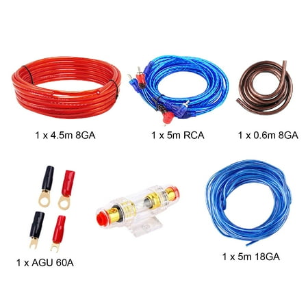 1500W Car Audio Cable Kit Amp Amplifier Install RCA Sub Subwoofer ...