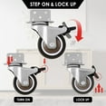 Lzvxtym Caster Wheels,Casters Set of 4 Heavy Duty,2 inch L-Shaped ...