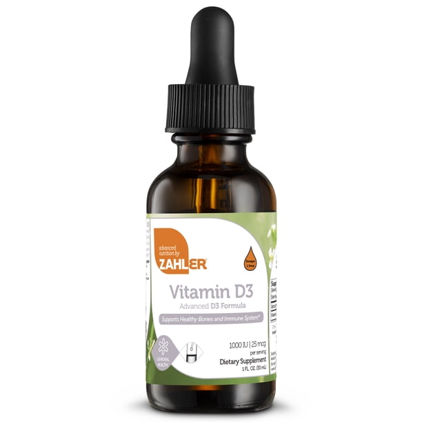 Vitamin D3, Advanced D3 Formula, 25mcg (1,000 IU), 1 fl oz (30 ml ...