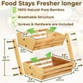 Golden Nature Two-Tier Bamboo Fruit & Vegetable Basket for Kitchen ...