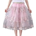 Curuila Toddler Girls Tutu Skirt Mardi Gras Flowers Embroidery Mesh ...