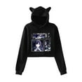 Ado Hibana World Tour Girl's Cute Cat Ear Cropped Pullover Hoodie ...