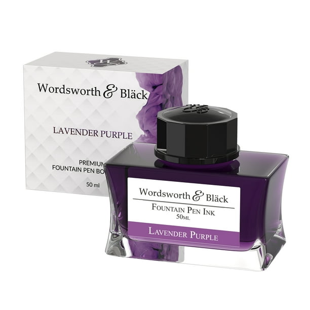 Wordsworth and Black Fountain Pen Ink Bottle, 50Ml, Lavender Purple ...