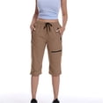 Cfrylhy Womens Cargo Capri Pants Summer Outdoor Quickly Dry Hiking ...
