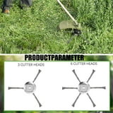 Universal Steel Wire Trimmer Head - 6 Cutter Heads for Weed/Moss/Paving ...