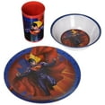 SUPERHERO Kids Dinnerware Sets, Reusable Melamine Plates & Bowls ...
