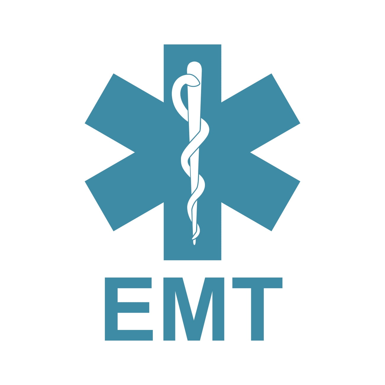 EMT Star of Life Sticker Decal Die Cut - Self Adhesive Vinyl ...