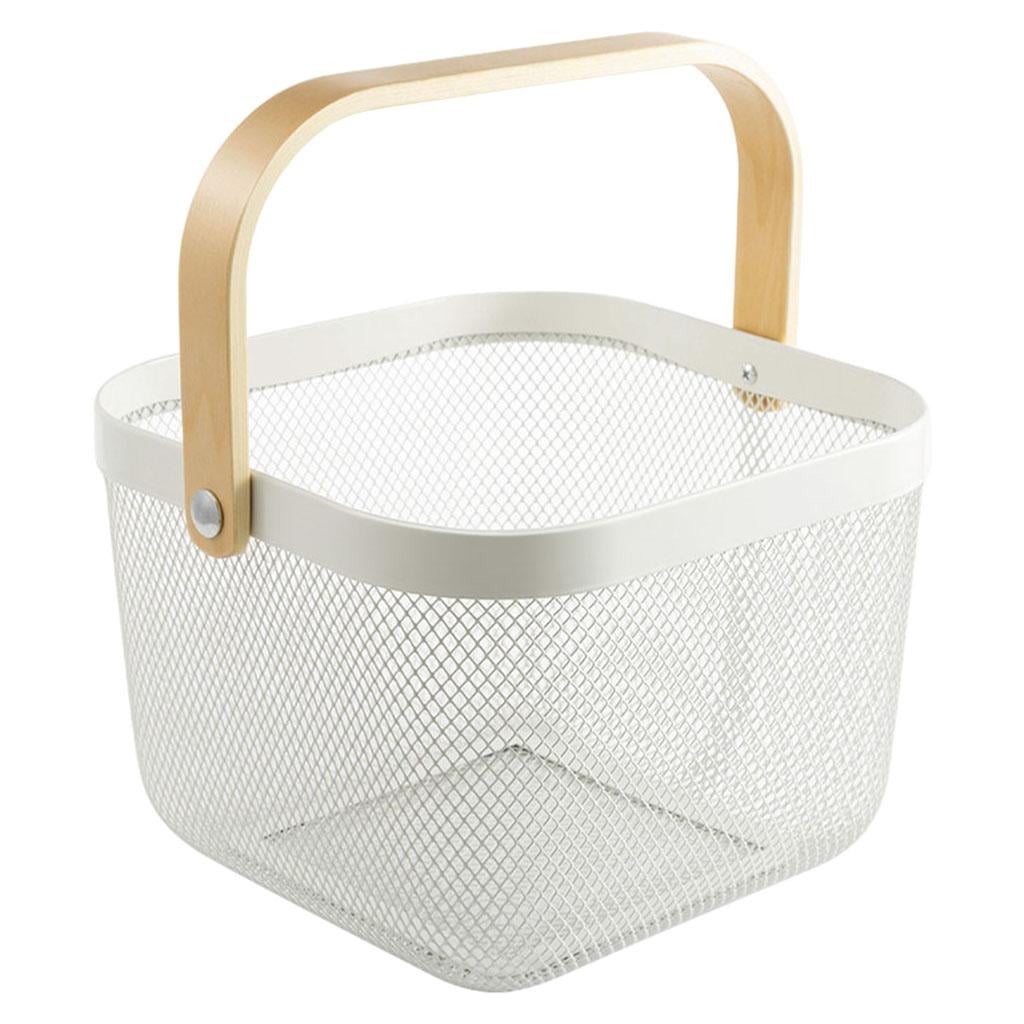 Click here for Elodie Storage Basket Bin With Wooden Handle Daily... prices