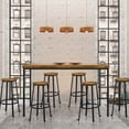 29.5 Inch Bar Stools Set of 2, Industrial Tall Height Round Backless ...