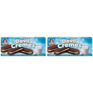 Little Debbie Devil Cremes Cakes, 6 ct, 10.0 oz, Chocolatey, Melt-in ...