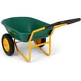 Simpli Magic Steel & Plastic Dual-Wheel Wheelbarrow, Push & Pull Lawn ...