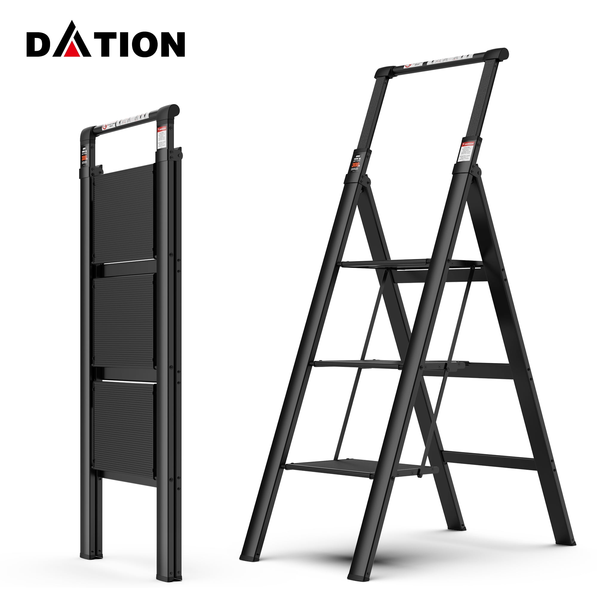 HDJ 3 Step Ladder Retractable Handgrip Folding Step Stool With Anti hdj-3-step-ladder-retractable-handgrip-folding-step-stool-with-anti