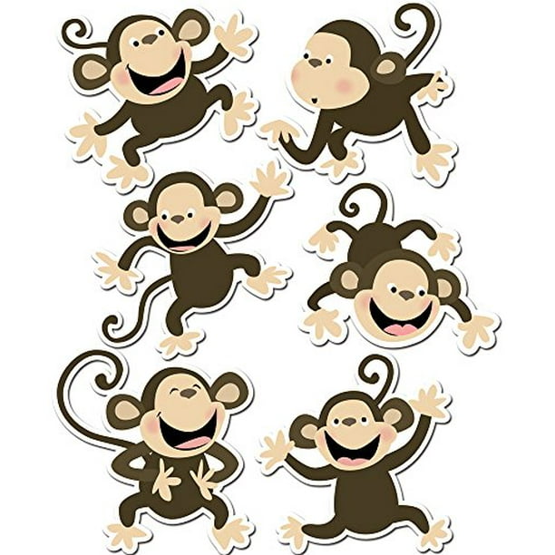 CTP Monkeys 6" Designer Cut-Outs, Monkey Labels, Set of 36, 6â€ x 6â ...