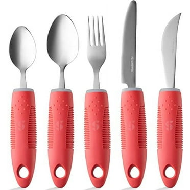 Adaptive Cutlery Set for Elderly, Arthritis, Parkinson’s - Wide ...