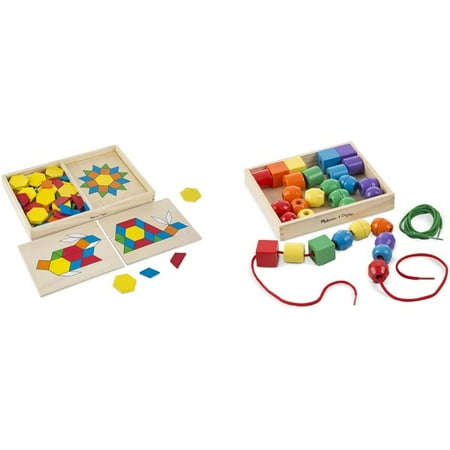 XGBB Pattern Blocks and Boards Classic Toy, Developmental Toy, Wooden ...