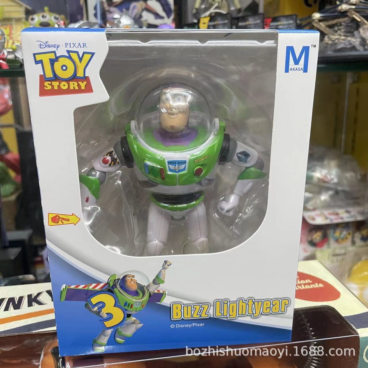 Animación Toy Story Buzz habla perro vaquero Woody tira de la cuerda y ...