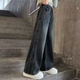 CAIVO Child Girls Fashion Jeans With Heart Details Straight Leg And ...