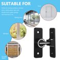 BESTYASH Black Stainless Steel Barn Door Latch 90 Degree Sliding Lock ...
