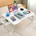 Livhil Foldable Large Lap Desk for Bed, Study Room Laptop Table ...
