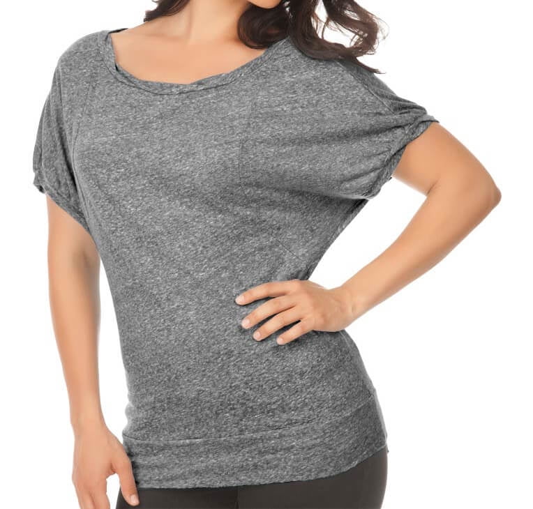 Kavio! Women Snow Jersey Twisted Boat Neck Dolman Sleeve Slcn Wsh ...