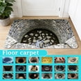 3D Visual Illusion Entry Hall Dirt-Resistant Floor Mat, Short-Staple ...