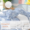 Abstract Ocean Wave Blue Stripe California King Size Bed Set,Modern ...