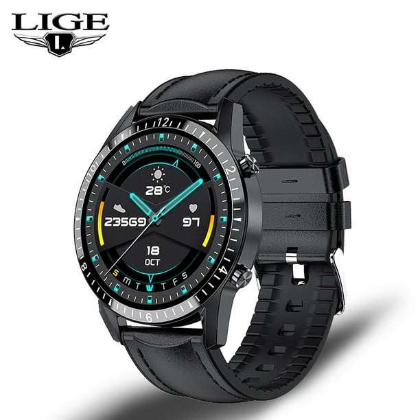 LIGE/Bangwei reloj inteligente multifuncional llamada Bluetooth podómetro presión arterial ...