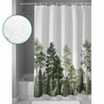 Small Stall Shower Curtain 36x72 Inch Narrow Half Size Forests Tree ...