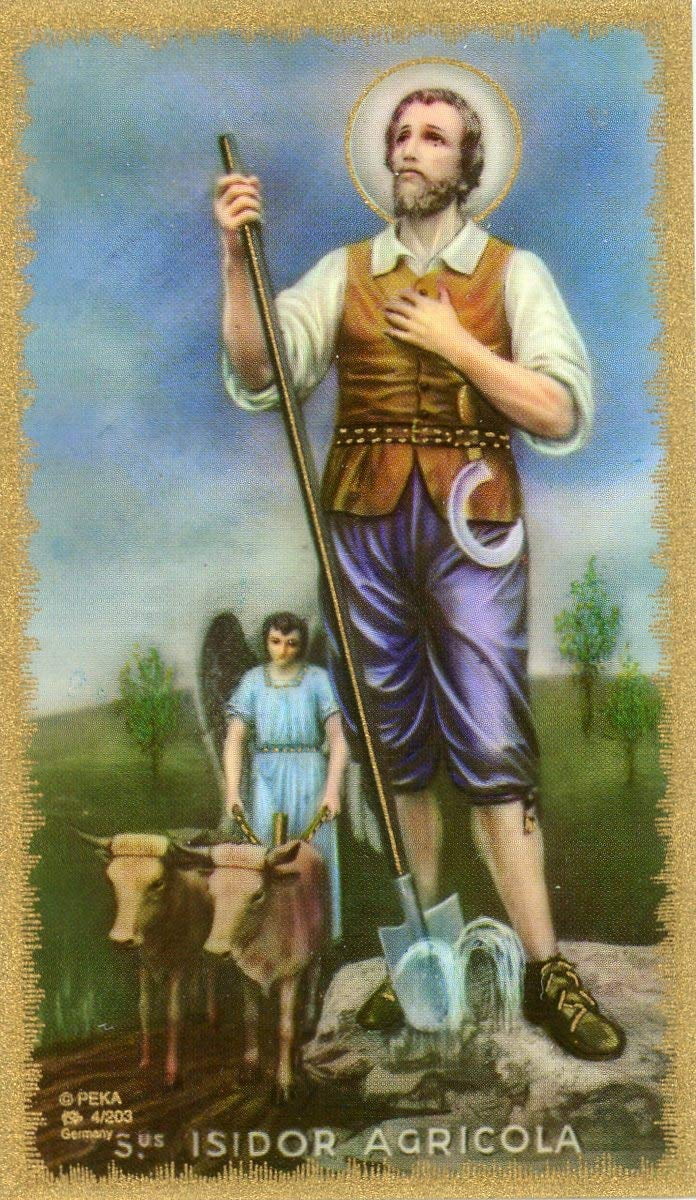 St. Isidore holy card - laminated - Pack of 25 - Walmart.com