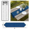 Black Blue Plaid Table Runner Linen Burlap Table Runner 120 Inches Long ...