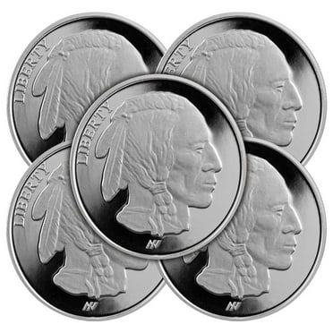 1 oz Silver Round - APMEX (Lot of 5 Rounds) - Walmart.com